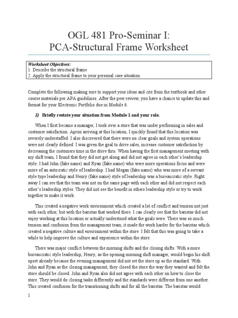 Structural Frame Pca 2 Mark Uychoco | PDF | Leadership | Cognitive Science