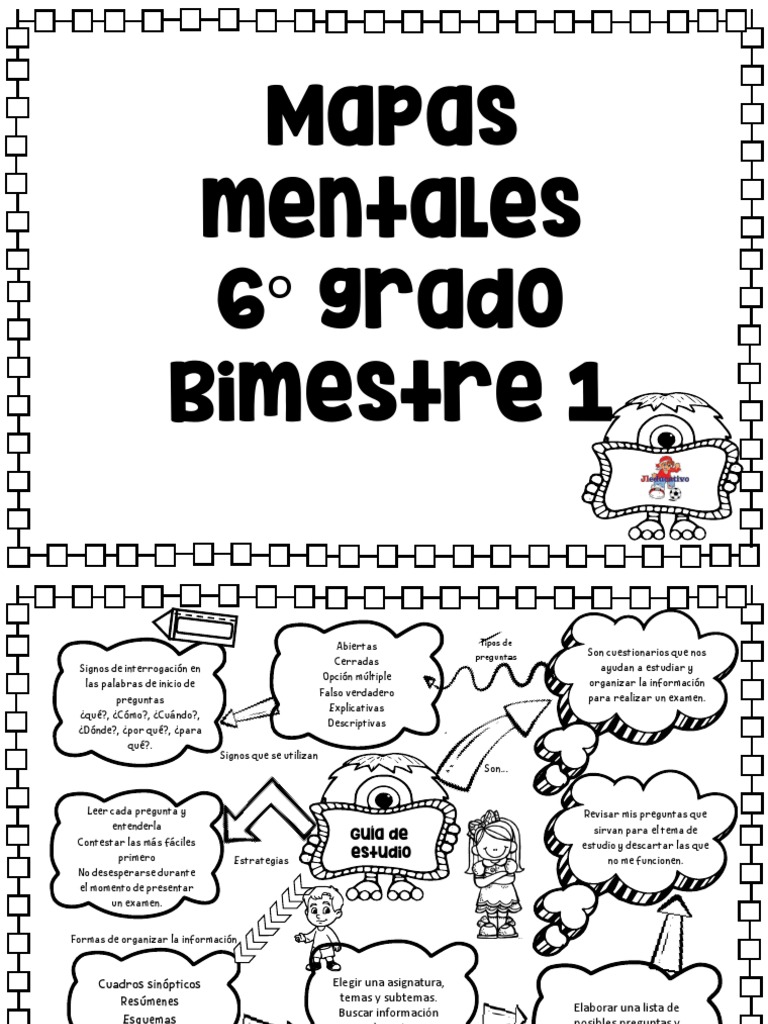 Esquemas y Mapas Mentales 6° Bloque 1 - Unlocked | PDF | Cerebro | Sistema inmune