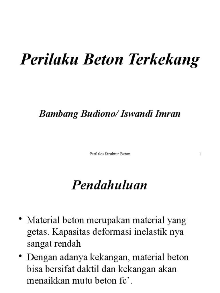Final BB Dan II Beton Terkekang (III) | PDF