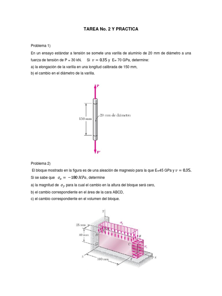 Tarea No. 2 | PDF | Eje | Pascal (Unidad)