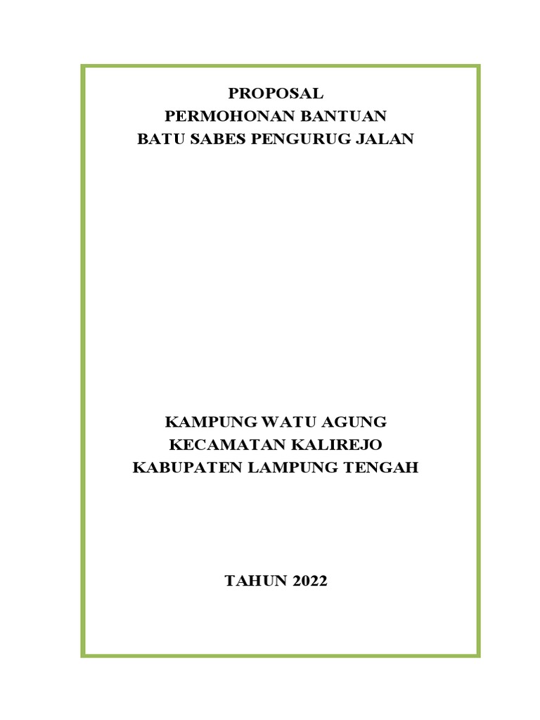 Proposal Batu Sabes | PDF