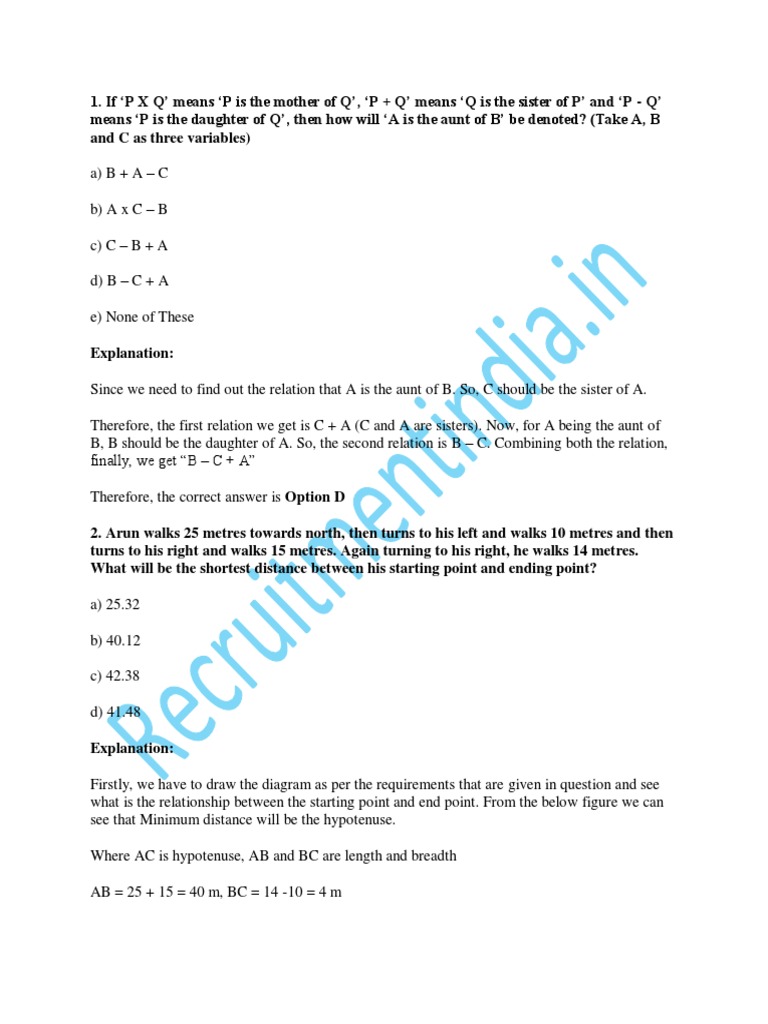 Wipro Elite NLTH Placement Paper 11 | PDF | Mathematics