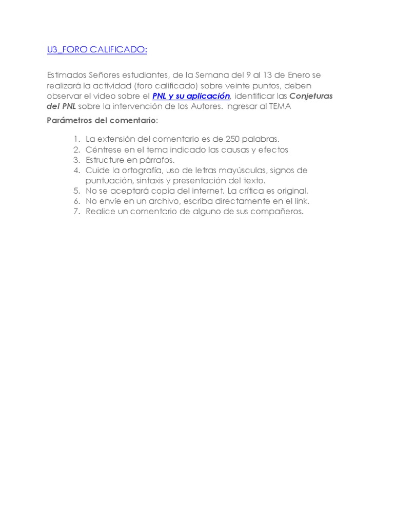 U3 Foro Calificado | PDF