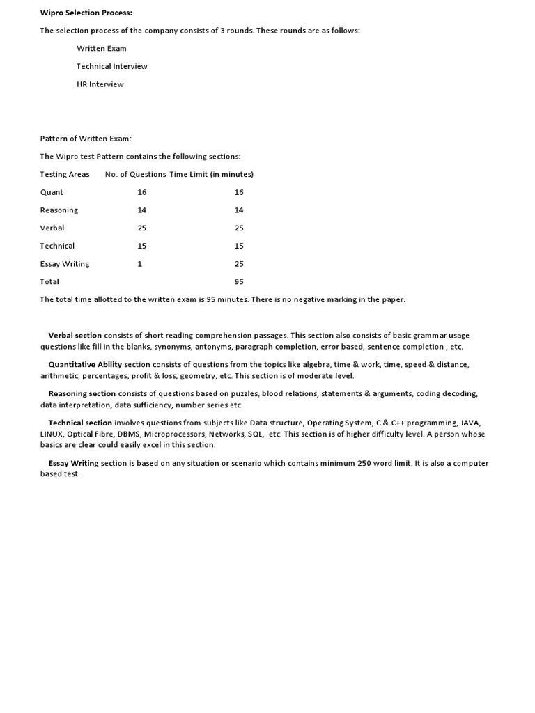 Wipro Elite NLTH Placement Paper 7@ | PDF | Numbers | Tangent Wipro Elite NLTH Placement Paper 7@ | PDF | Numbers | Tangent