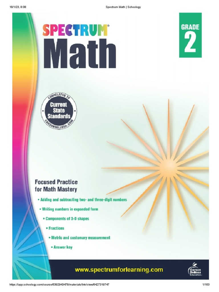 Spectrum Math - Schoology | PDF