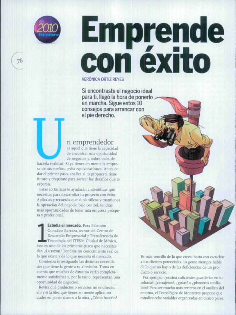 Emprende Con Exito | PDF | Iniciativa empresarial | Mercado (economía)