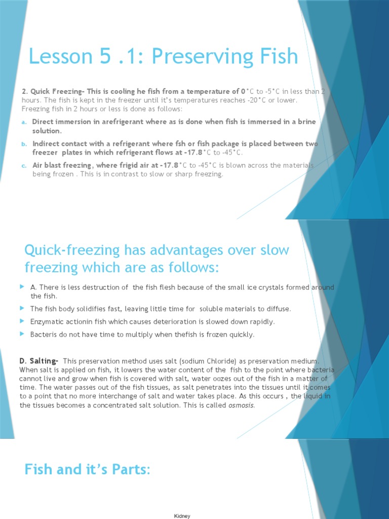Fish Preservation Techniques Guide | PDF | Freezing | Food Preservation