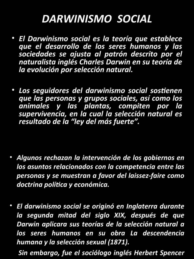 Darwinismo Social 2 | PDF | Charles Darwin | darvinismo