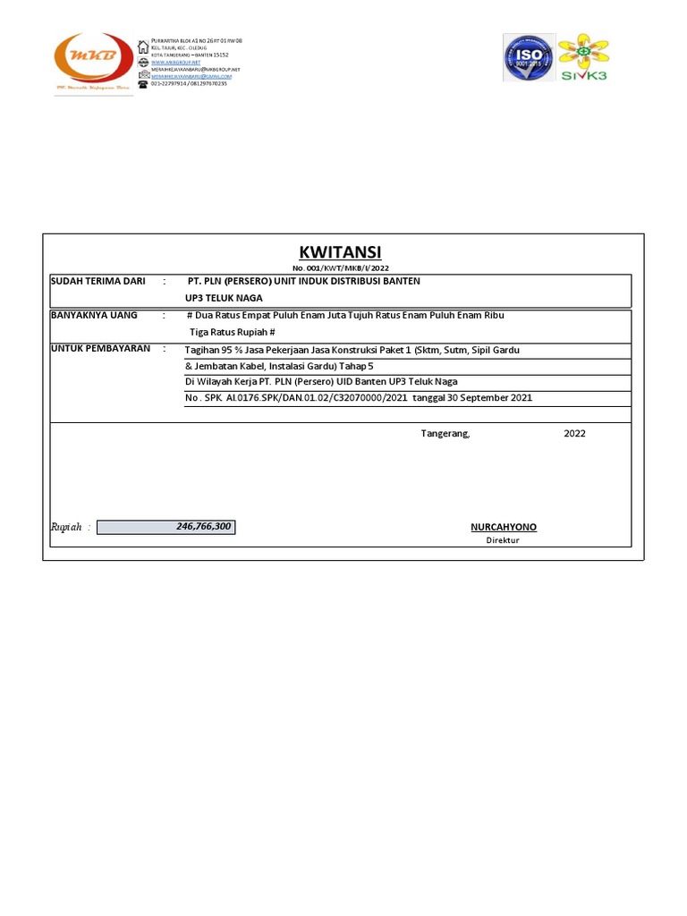Kwitansi 95% Ai.0176 | PDF