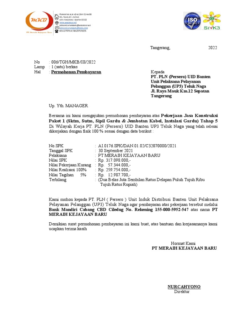 5% Bapp, Bastp, LPP, Tagihan Ai.0176 | PDF