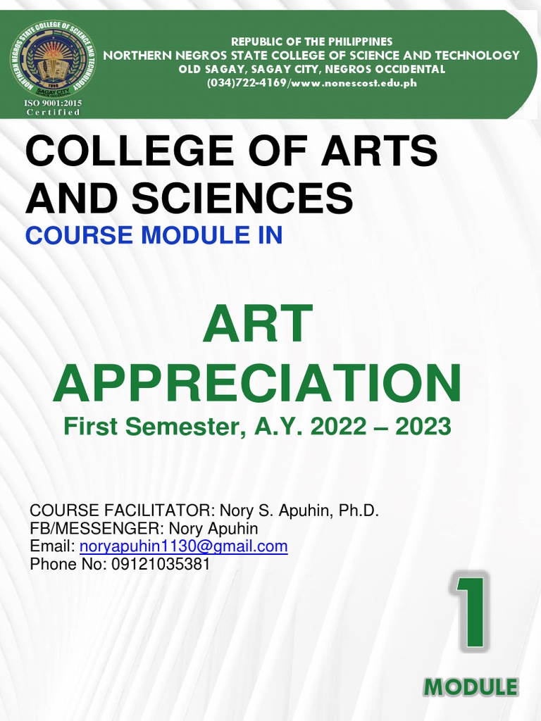 Bs Bio Art Appreciation Module 1 | PDF | The Arts | Science