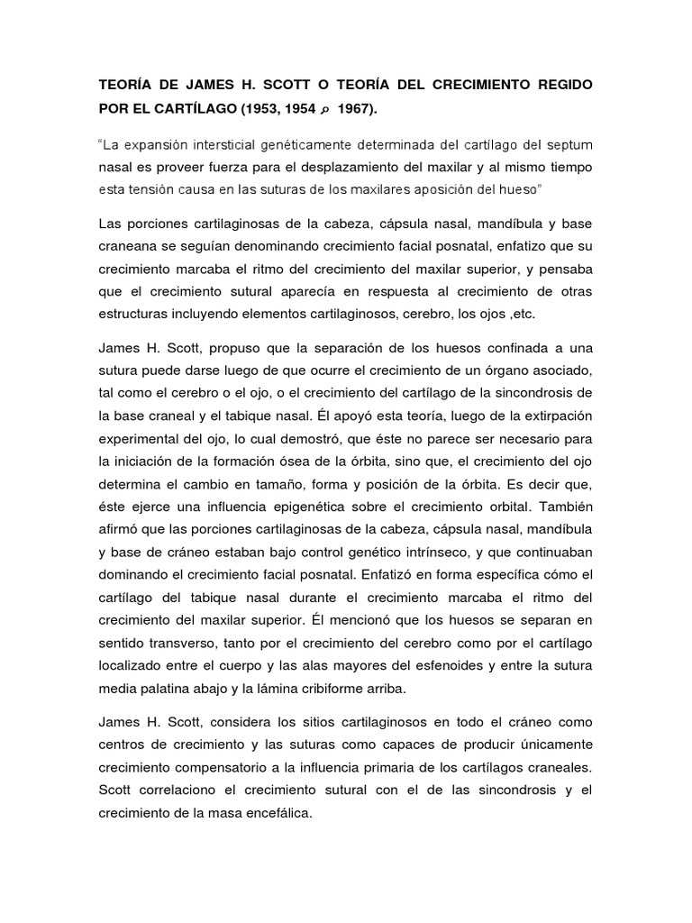 TEORÍA DE JAMES H y VAN LIMBORGH | PDF | Cráneo | Cartílago
