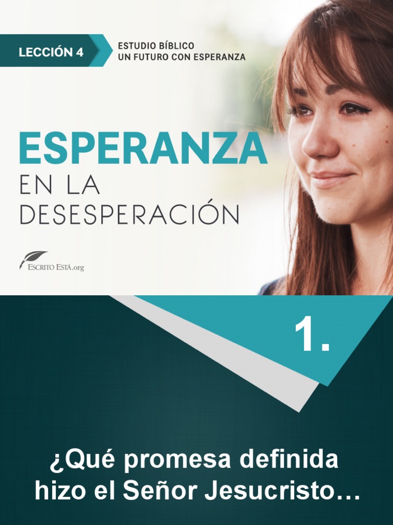 Leccion 4 Esperanza en La Desesperacion | PDF | Cristo (título) | Jesús