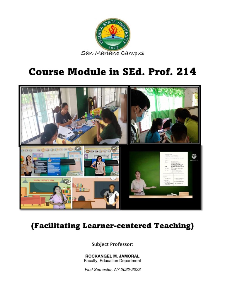 2022 Learning Course Package in SEd Prof 214 Facilitating Learner ...