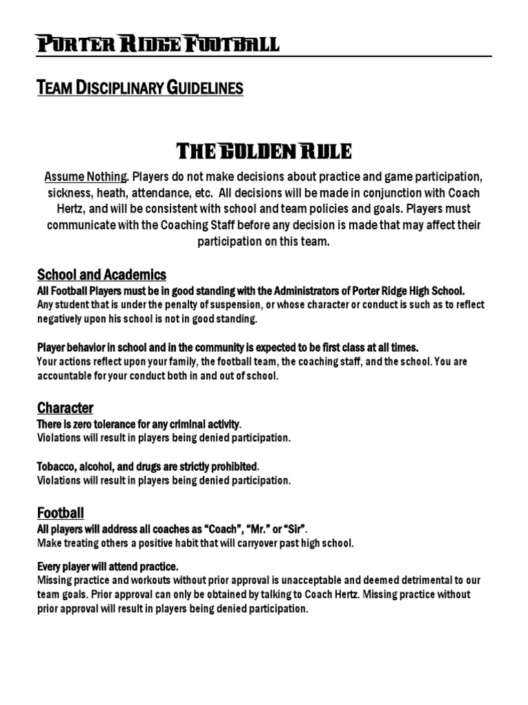 Team DIsciplinary Guidelines | PDF | Justice | Crime & Violence