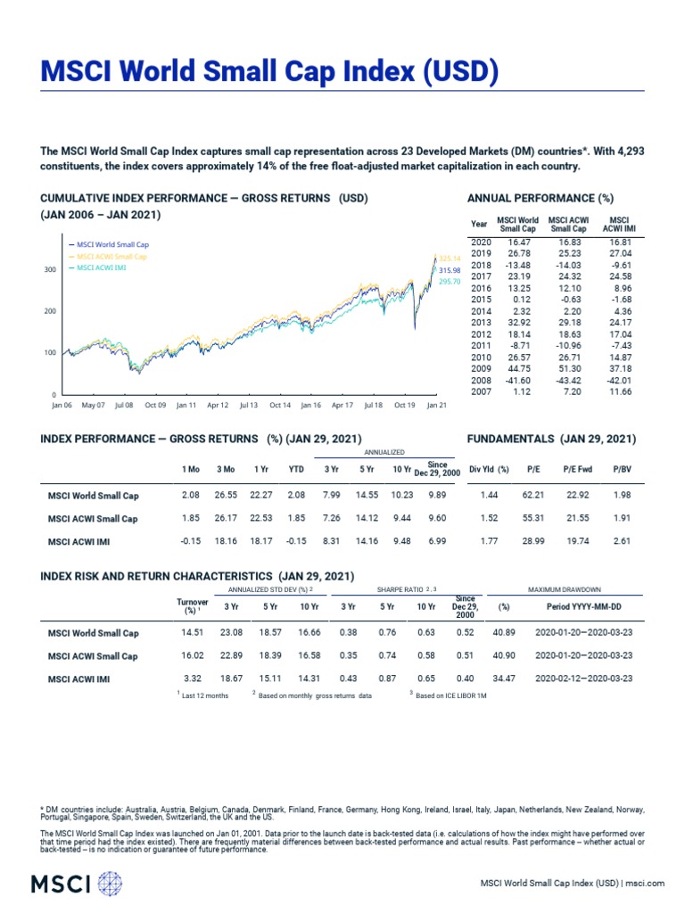 Msci World Small Cap Index | PDF | Stock Market Index | Msci