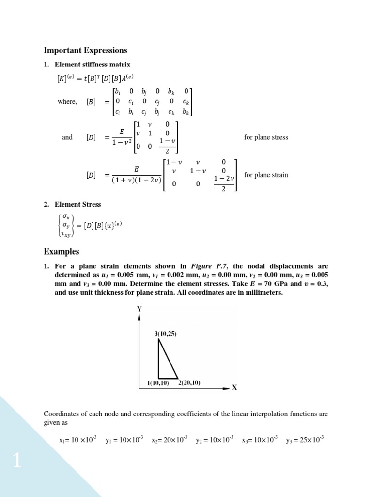 Solved Examples Solid Meachnics | PDF | Algebra | Continuum Mechanics