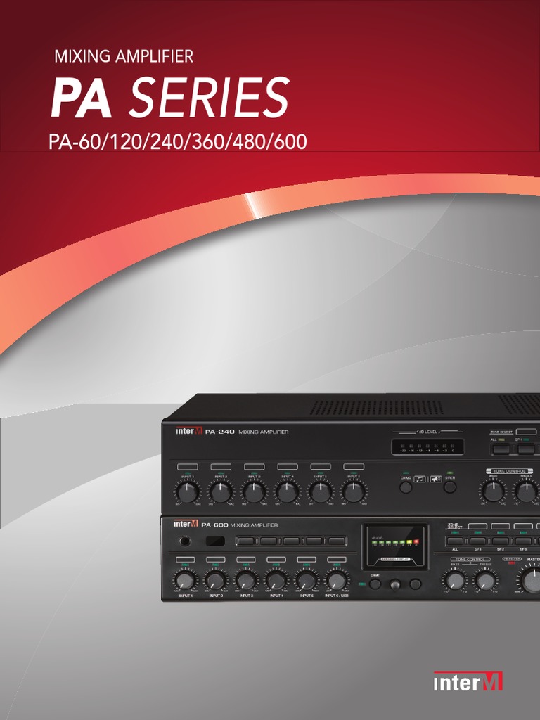 PA-224 Pa+series BR e 1603 v612 | PDF | Microphone | Loudspeaker