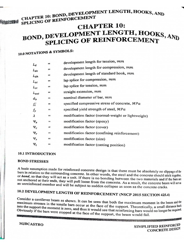 Bond, Development Length, Hooks | PDF