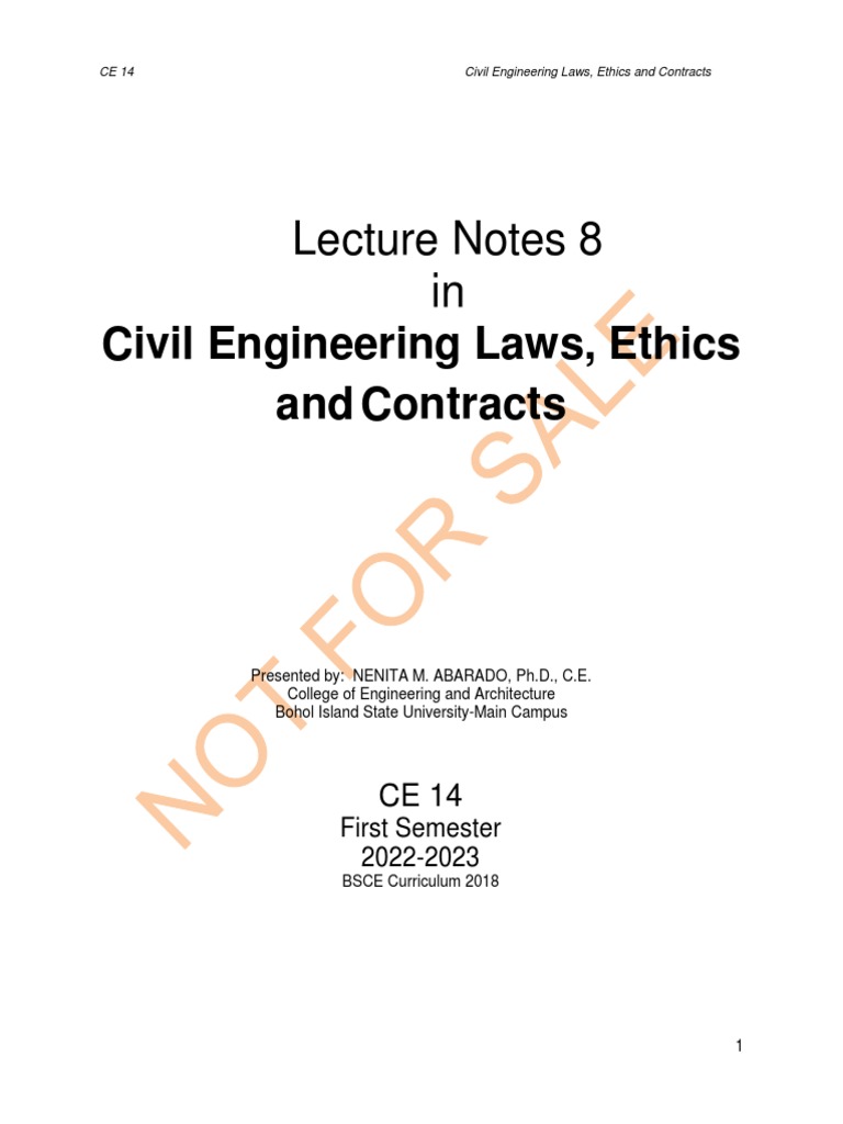 CE Laws L8 L15 | PDF | Specification (Technical Standard) | Engineer