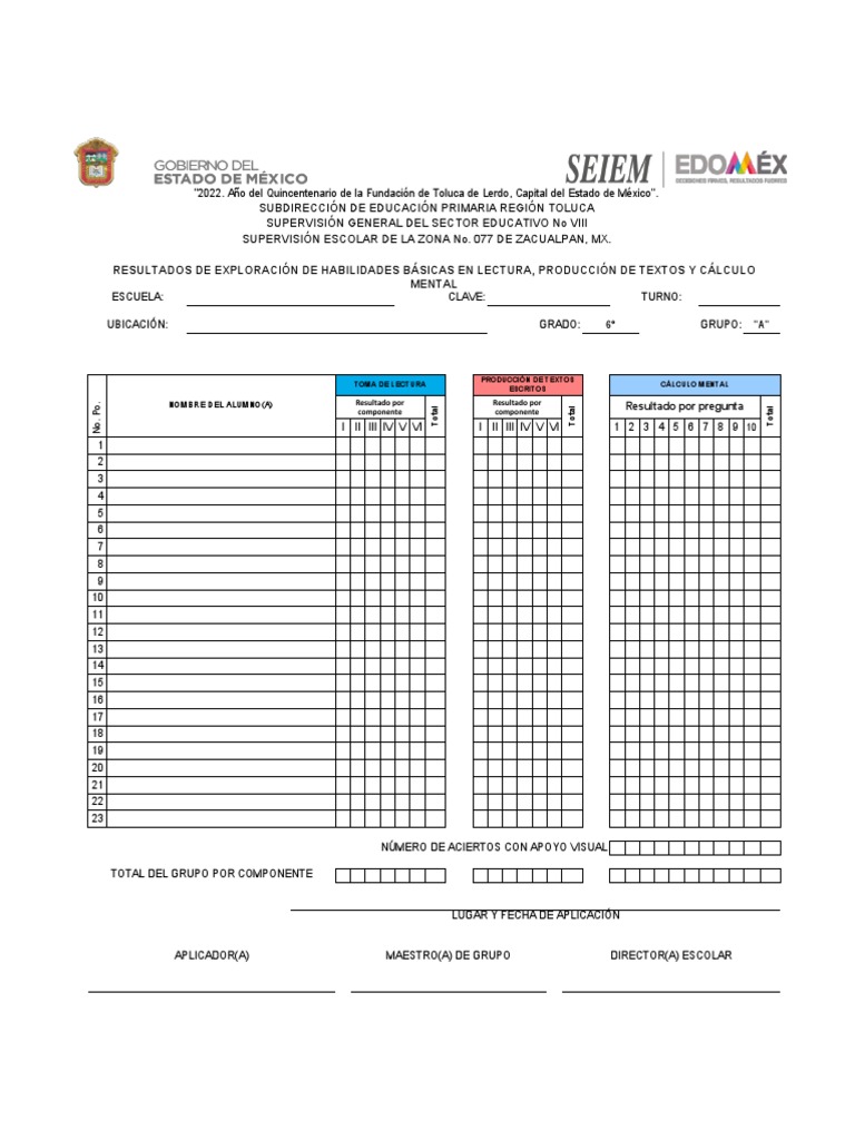 SisAT - Concentrado 2A | PDF | Educación primaria | Juventud