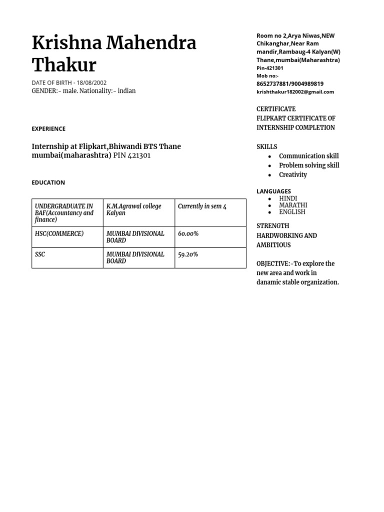 Krishna Resume | PDF