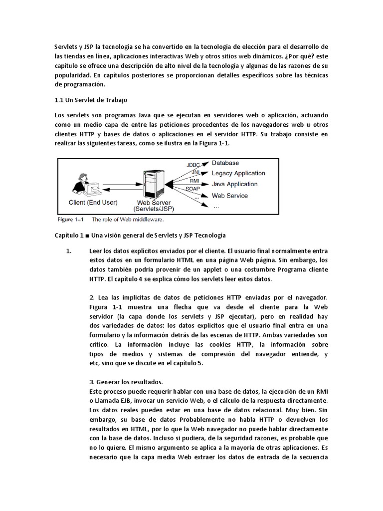 Servlets y JSP La Tecnología | PDF | Java (lenguaje de programación) | Redes