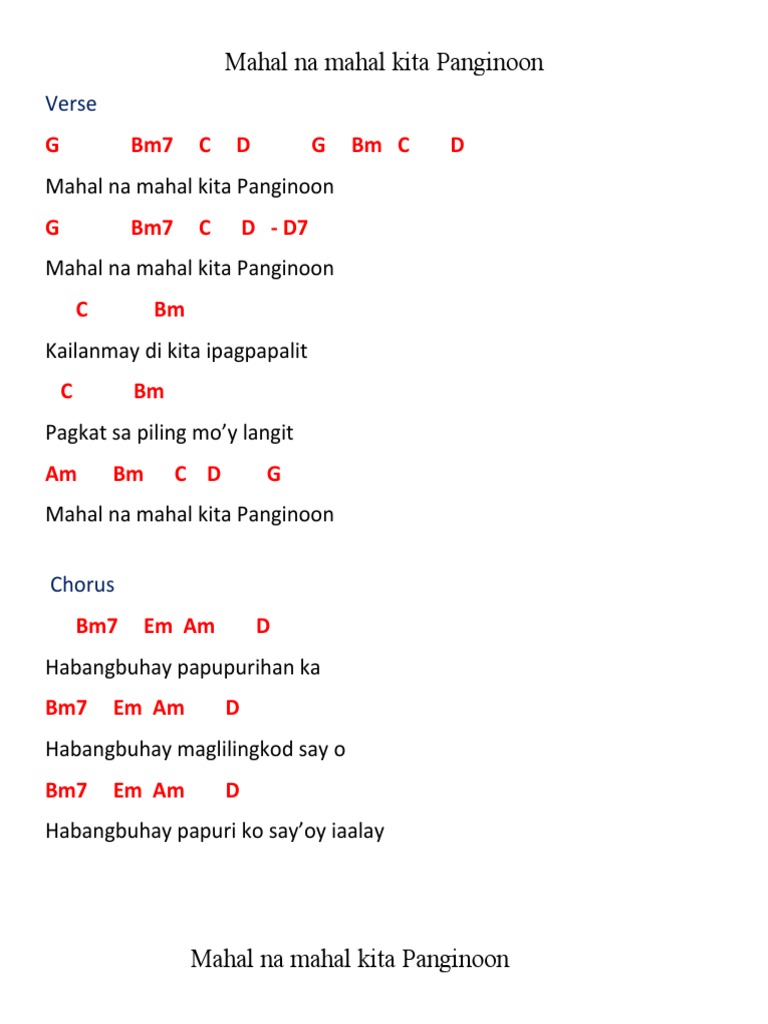 Mahal Na Mahal Kita Panginoon | PDF