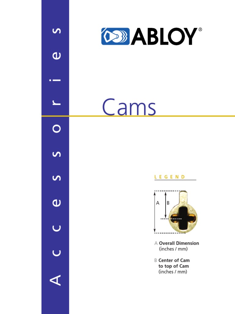 Abloy Cam Lock Parts Dimensions | PDF | Physical Security