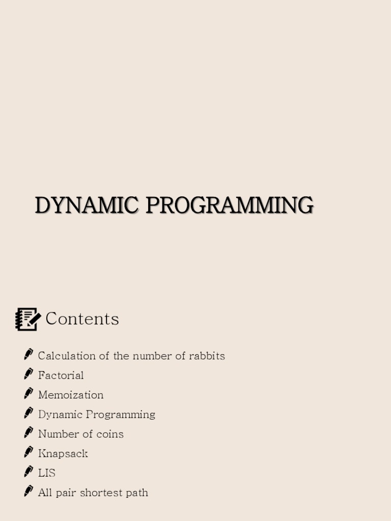 03 Dynammic Programming Pdf Dynamic Programming Mathematical Optimization 8209