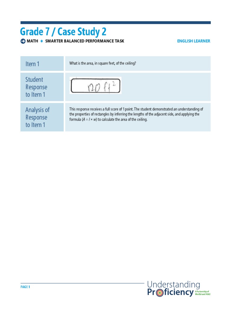 Math Grade7 Case Study2 | PDF | Area | Mathematics