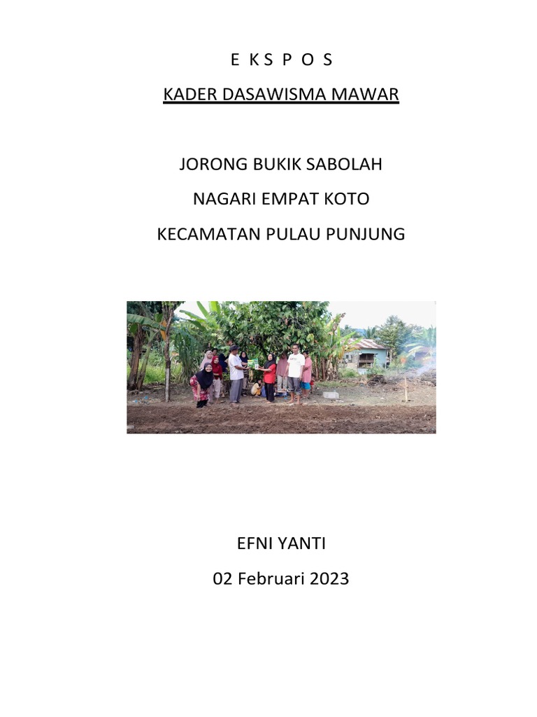 Ekspos Kader Dasa Wisma | PDF