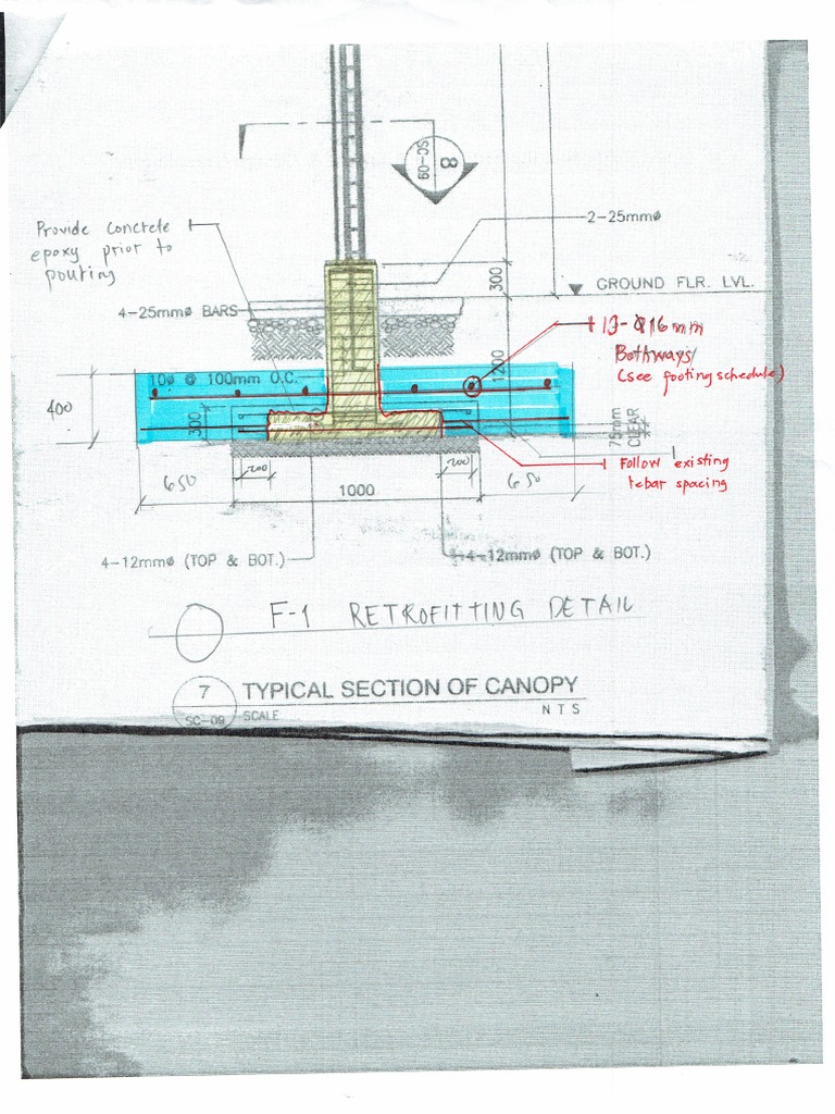 RETROFIT-Footing Retrofitting Detail | PDF