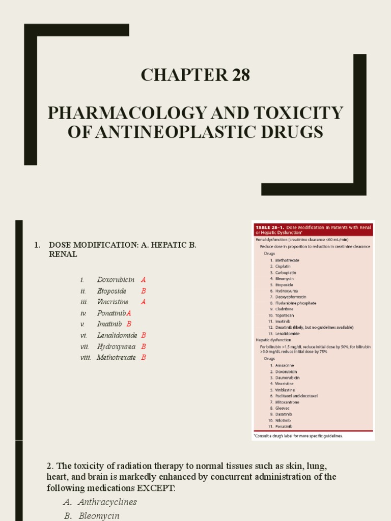 Quiz Chapter 28 | PDF | Chemotherapy | Clinical Medicine