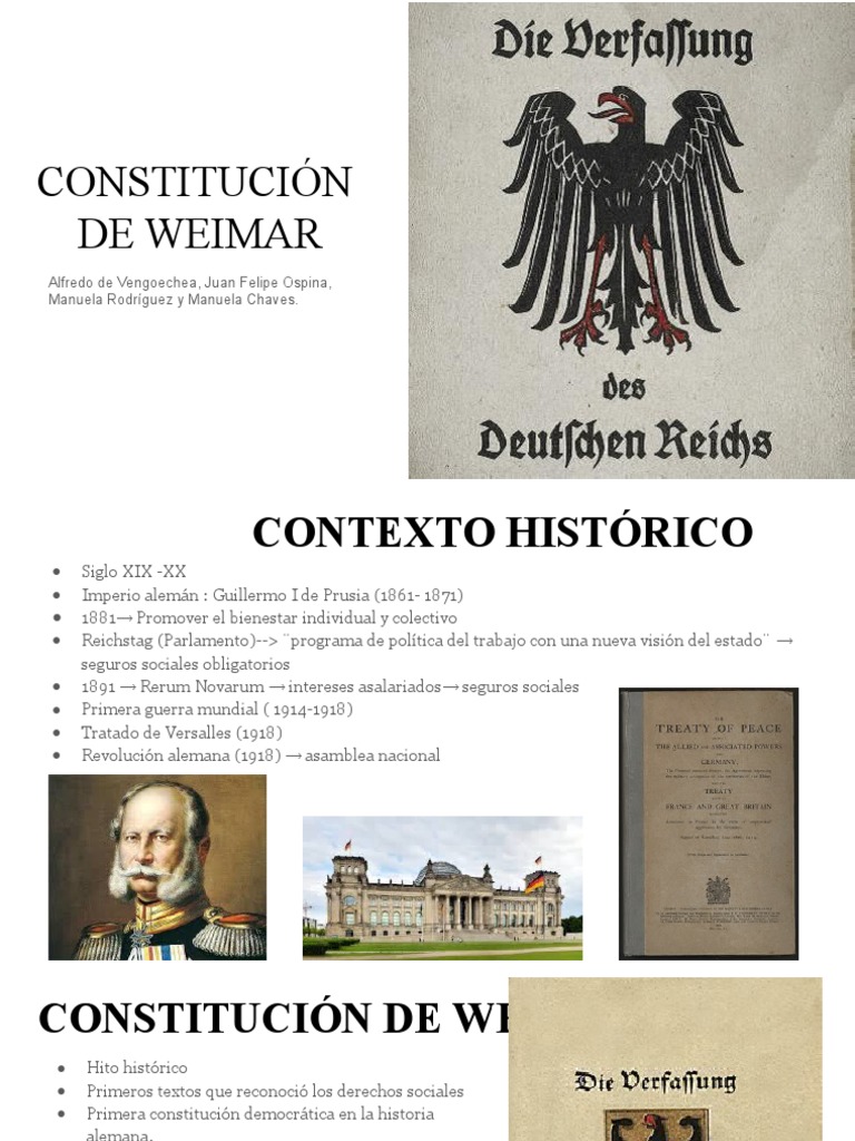 Constitución de Weimar: 1919 y su legado | PDF | Alemania nazi ...