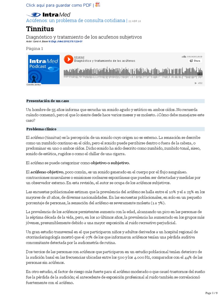Tinnitus | PDF | Psicoterapia | Tinnitus