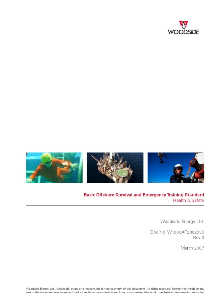 Basic Offshore Survival and Emergency Training Standard | PDF ...