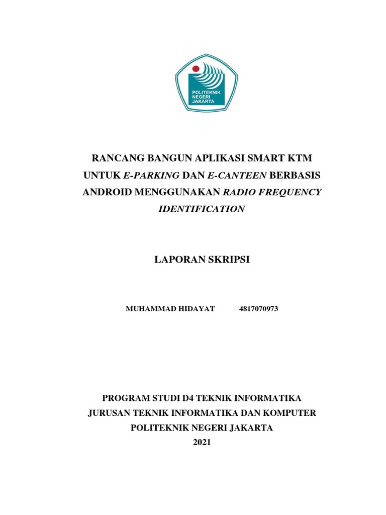 Halaman Identitas Skripsi | PDF