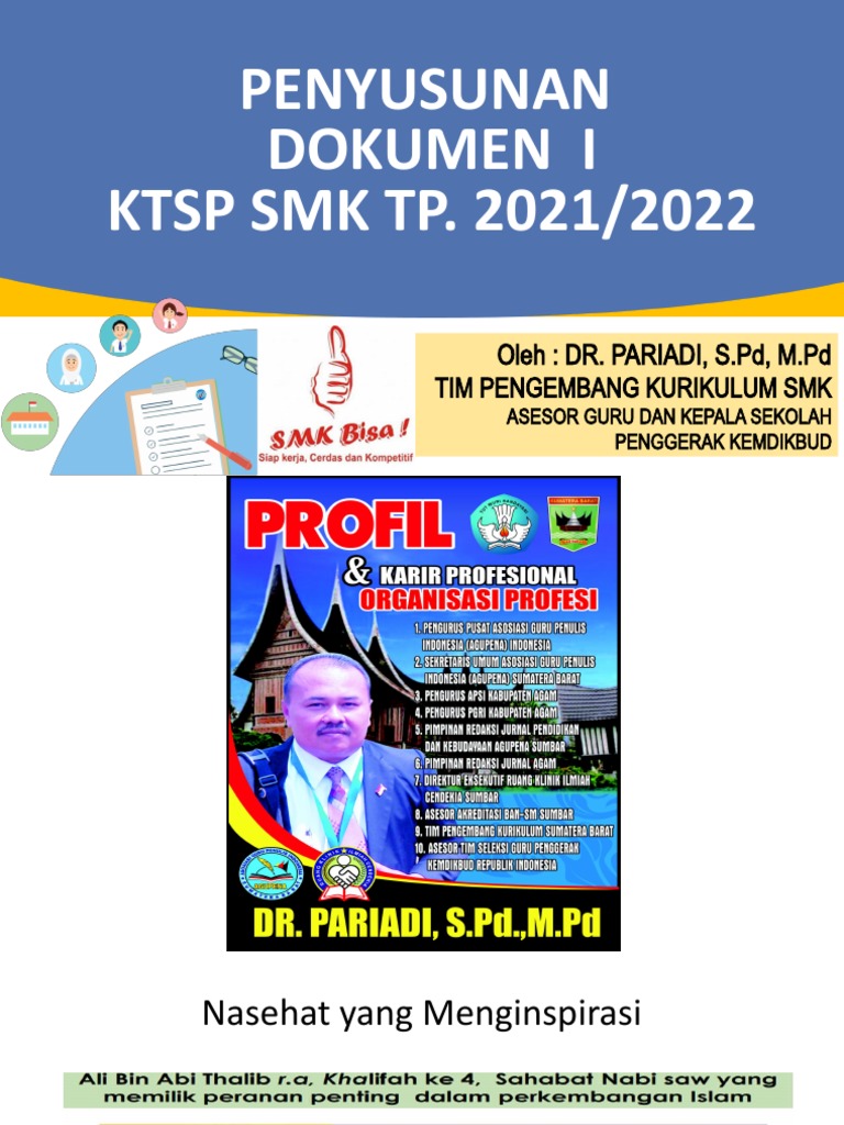 Sosialisasi Sistematika KTSP SMK 2021-2022 | PDF