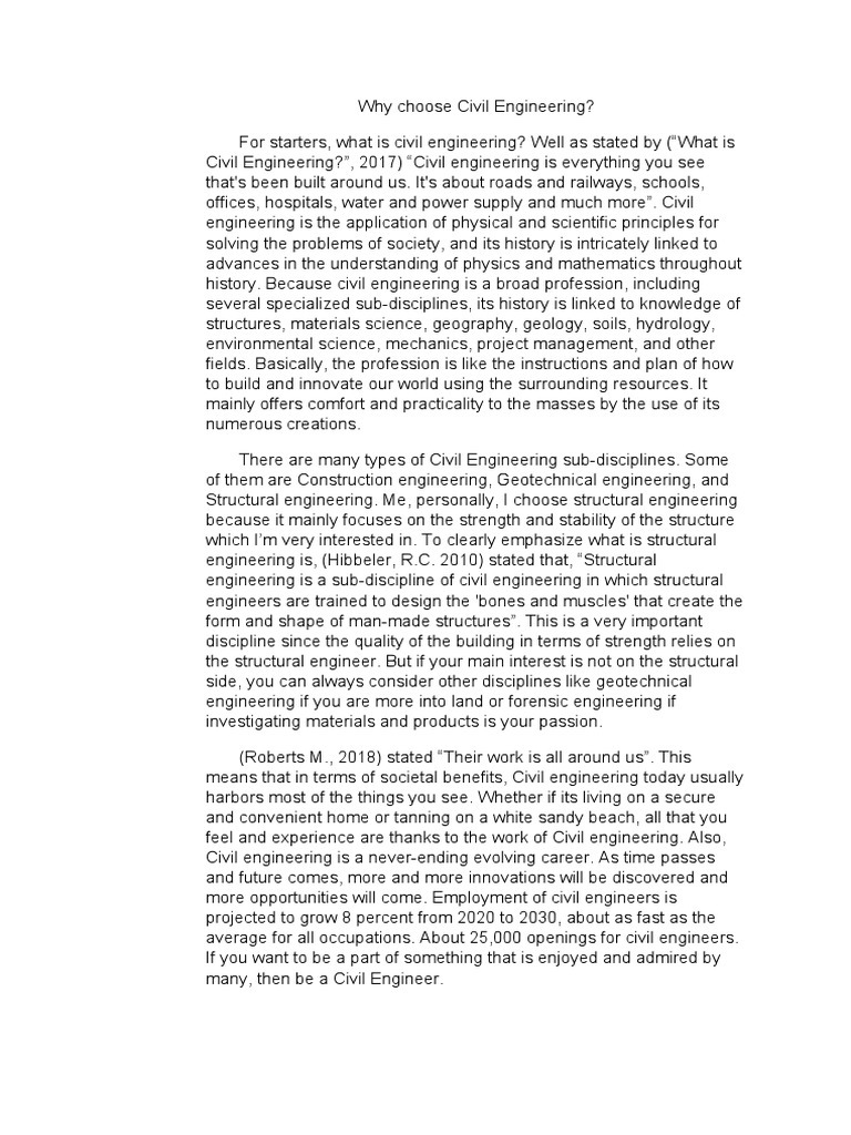 Benefits of Choosing Civil Engineering | PDF | Engineering | Civil ...