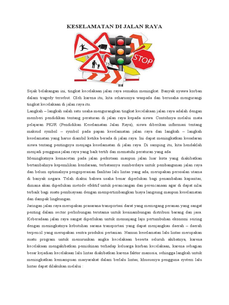 Keselamatan Di Jalan Raya | PDF