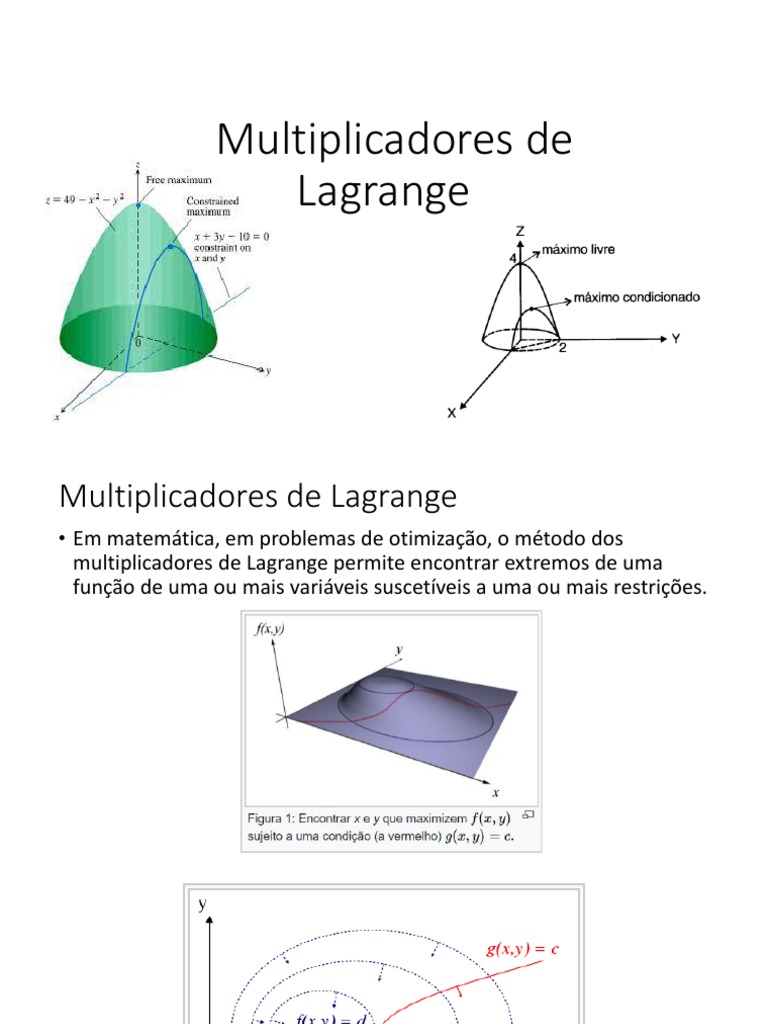 Multiplicadores de Lagrange | PDF