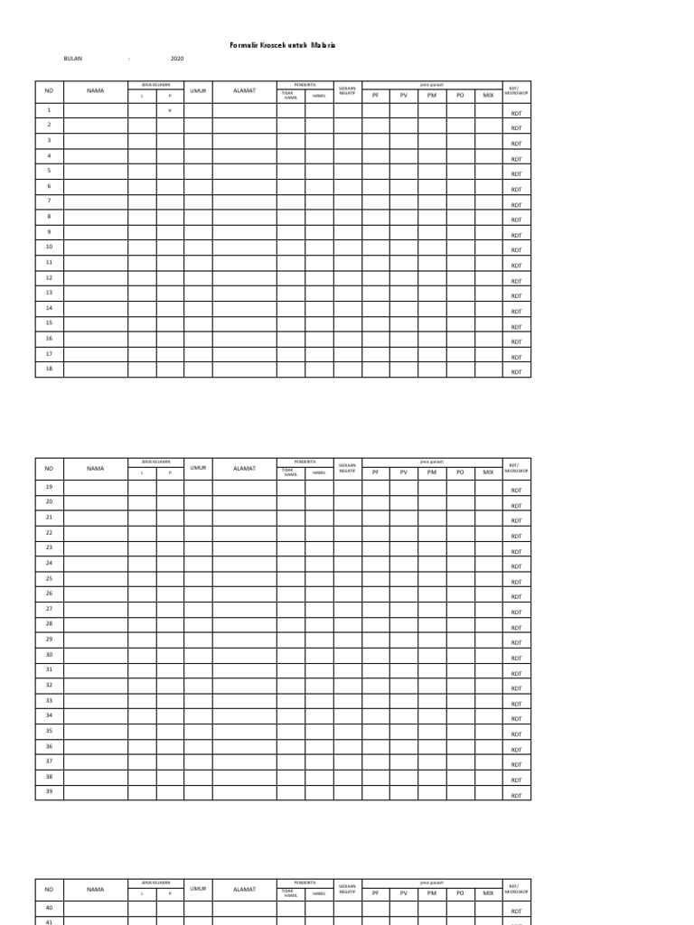 Crosscheck Malaria | PDF