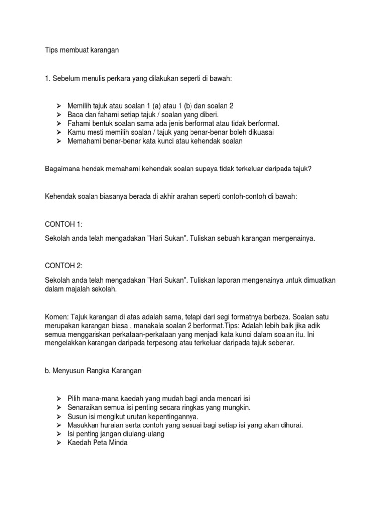 Tips Efektif Menulis Karangan | PDF