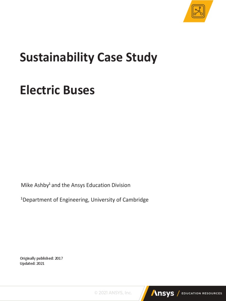 Sustainability Electric Buses Case Study CASSDTEN21 | PDF | Electric ...