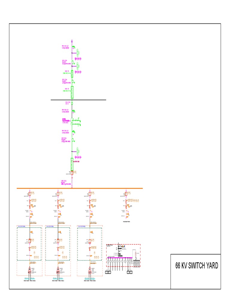 66 kV Switchyard Layout and Diagram | PDF | Electrical Engineering ...