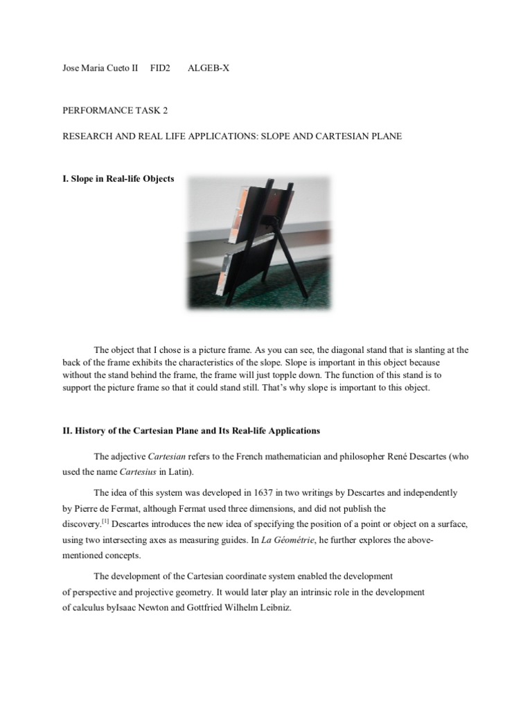 Real-Life Applications of Cartesian Plane | PDF | Cartesian Coordinate ...