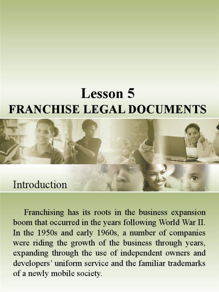 Lesson 5 Franchising | PDF | Franchising | Economies