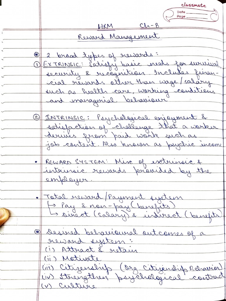 HRM Chapter 8 Notes | PDF