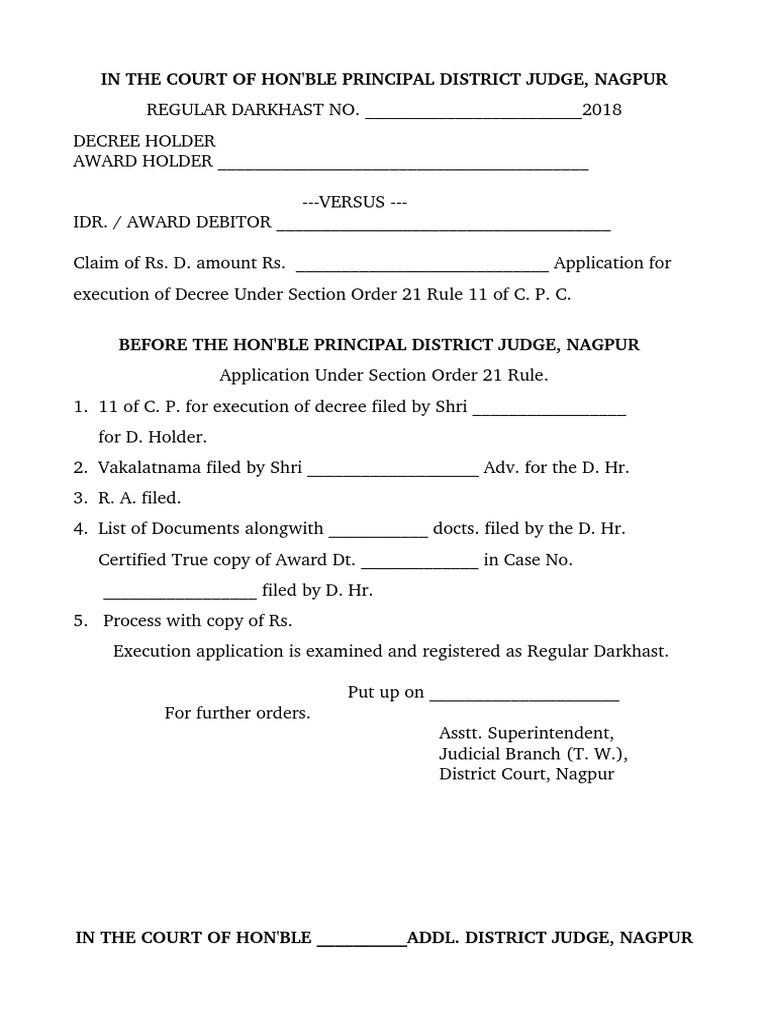 Scrutiny Forms of District Court, Nagpur | PDF | Bail | Arrest